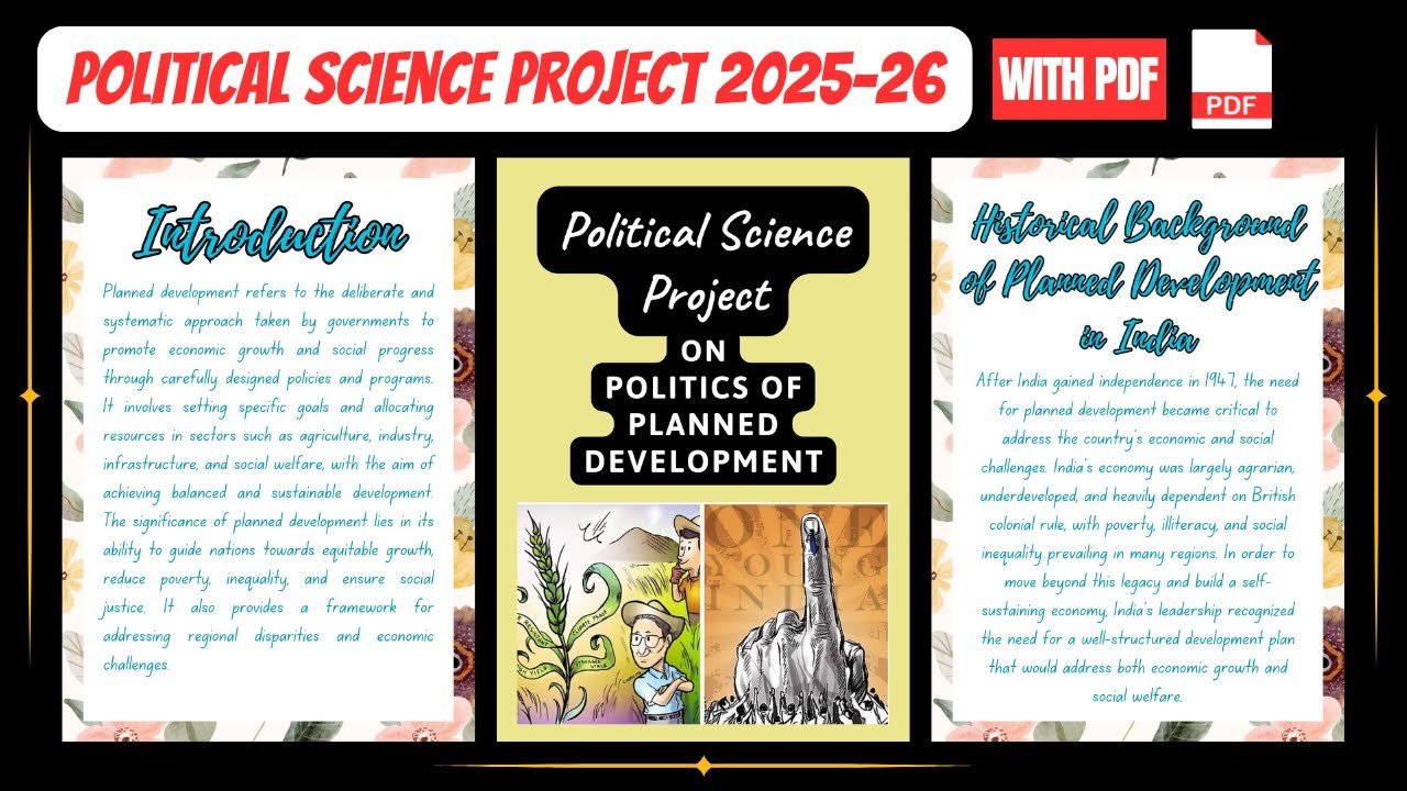 Politics of Planned Development | Political Science Project Class 12 ...