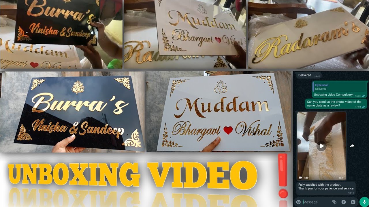 3 Name Plate Parcel Unboxing Video 📦 #housenameplate - YouTube