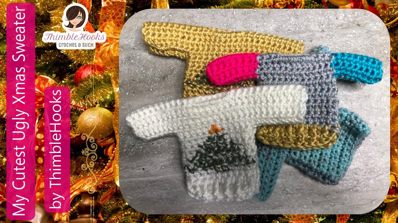 Cutest Ugly Christmas Sweater EVER Crochet Gift Card Or Ornament Cutest Ugly Christmas Sweater EVER Crochet Gift Card Or Ornament