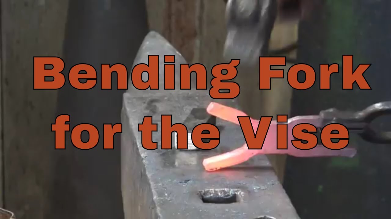 Forging a double ended bending fork for the vise - YouTube