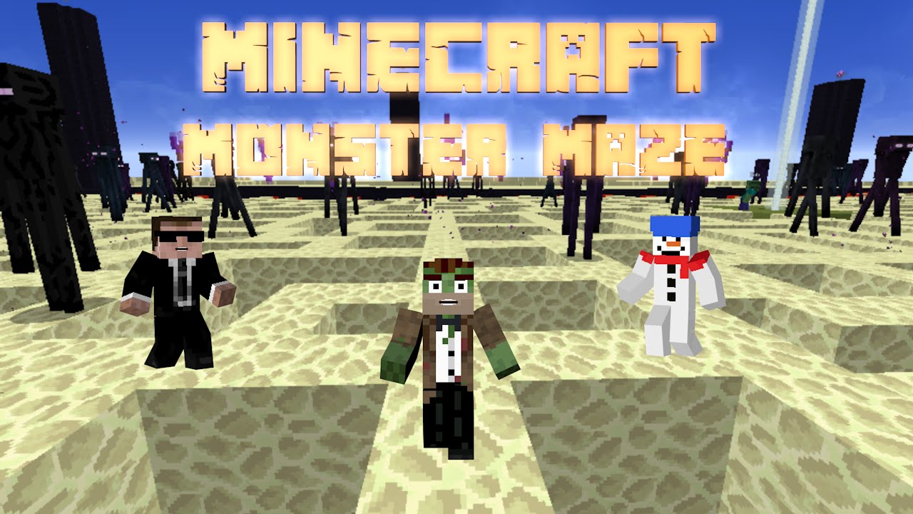 ATTACK OF MONSTERS!- Minecraft Mini-Game: MONSTER MAZE - YouTube
