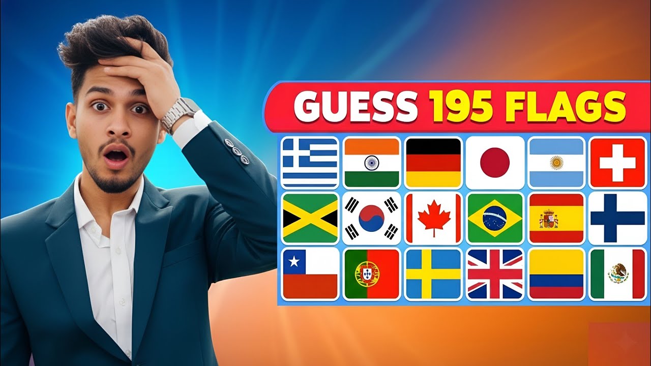 Guess the Country by The flag Quiz || Can u guess 20 Flags Easy,medium ...