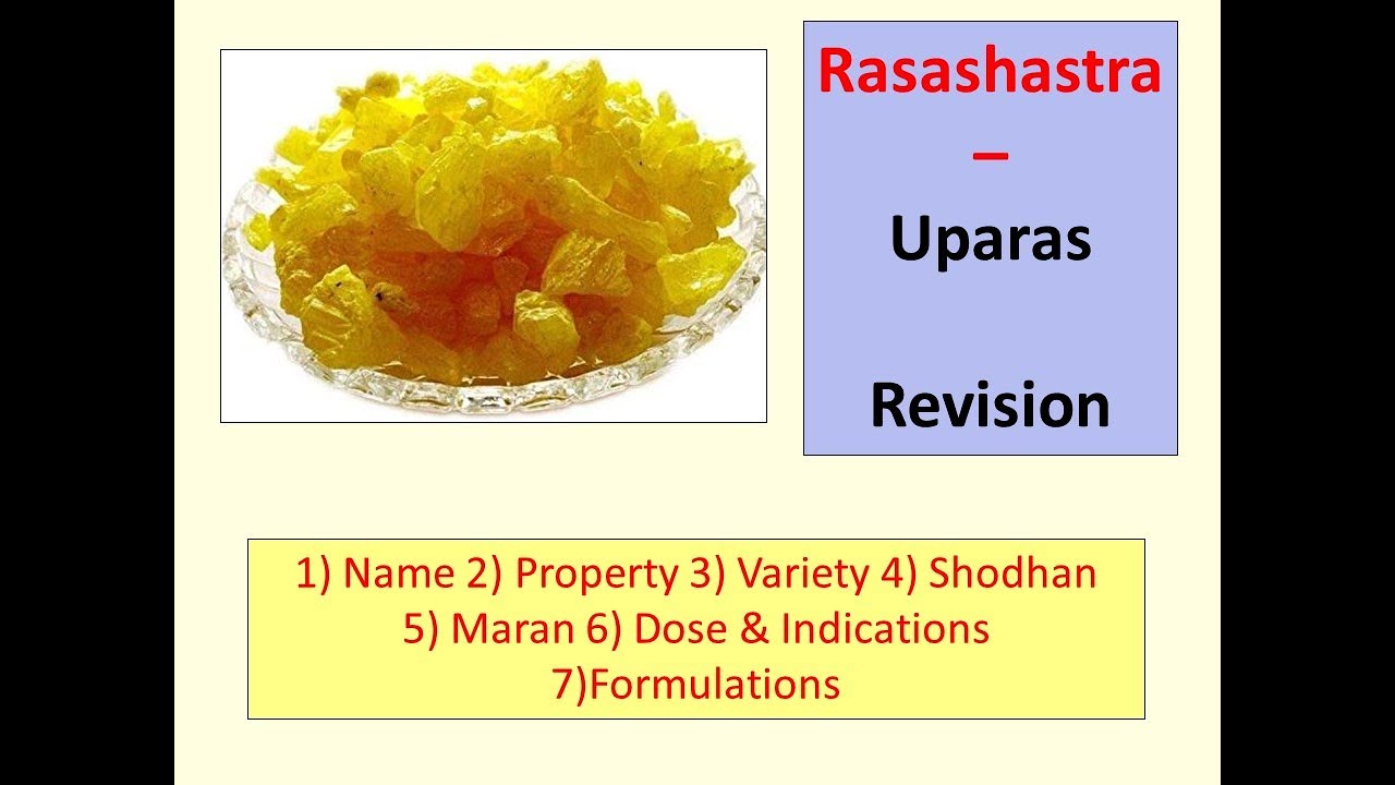 Rasashastra l Uparas l 2nd BAMS Lecture lShodhanl Maran l Properties l ...