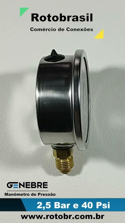 Manômetro de Pressão 2.5 Bar e 40 Psi Genebre - YouTube