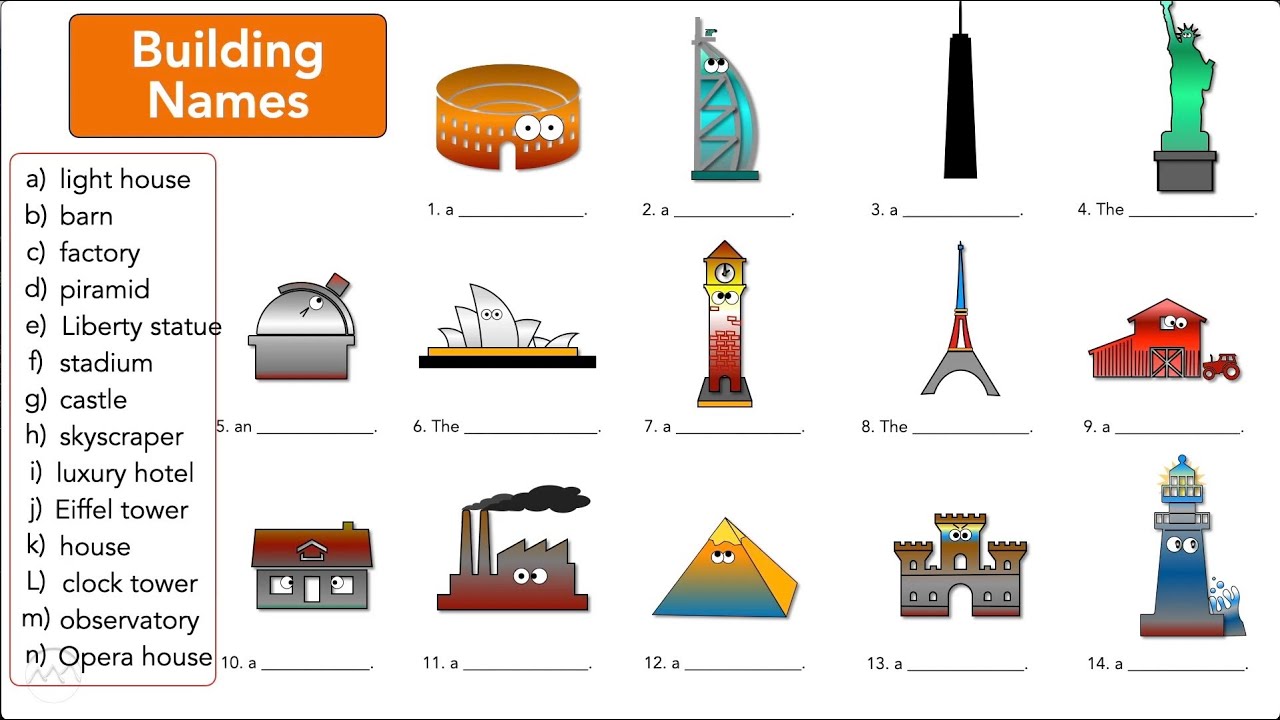 Building Names - Vocabulary Quiz - YouTube
