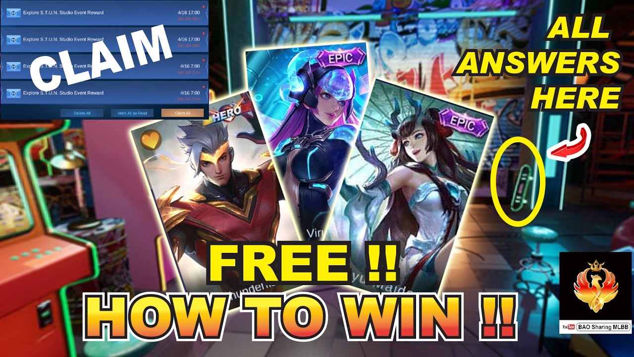 MLBB 515eParty STUN Studio | ALL ANSWER for HIDDEN CLUES | FREE SKIN ...