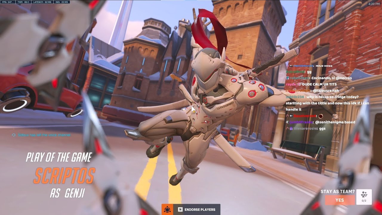 Potg Genji Gameplay Overwatch 2 Season 4 Top 500 Youtube