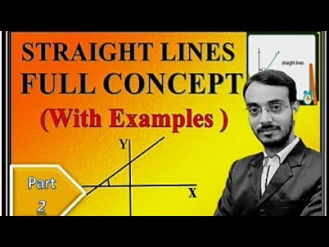 Straight line FULL Concept with examples for class 10th and 11th # ...