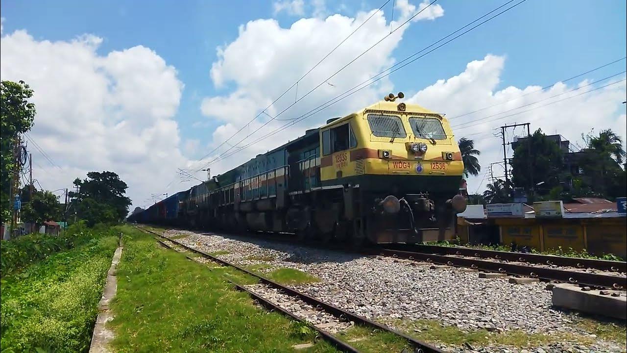 WDG4 Pune Twins Hauling with BCNA Rake going towards SGUT! #twinsemd #emd #diesel_locomotive ...