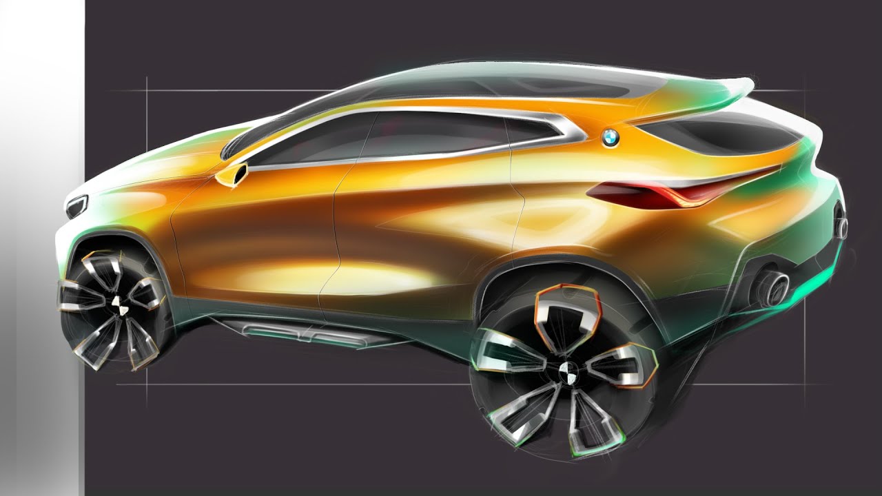 Car Sketch# Rendering Photoshop 2D - 02 - YouTube
