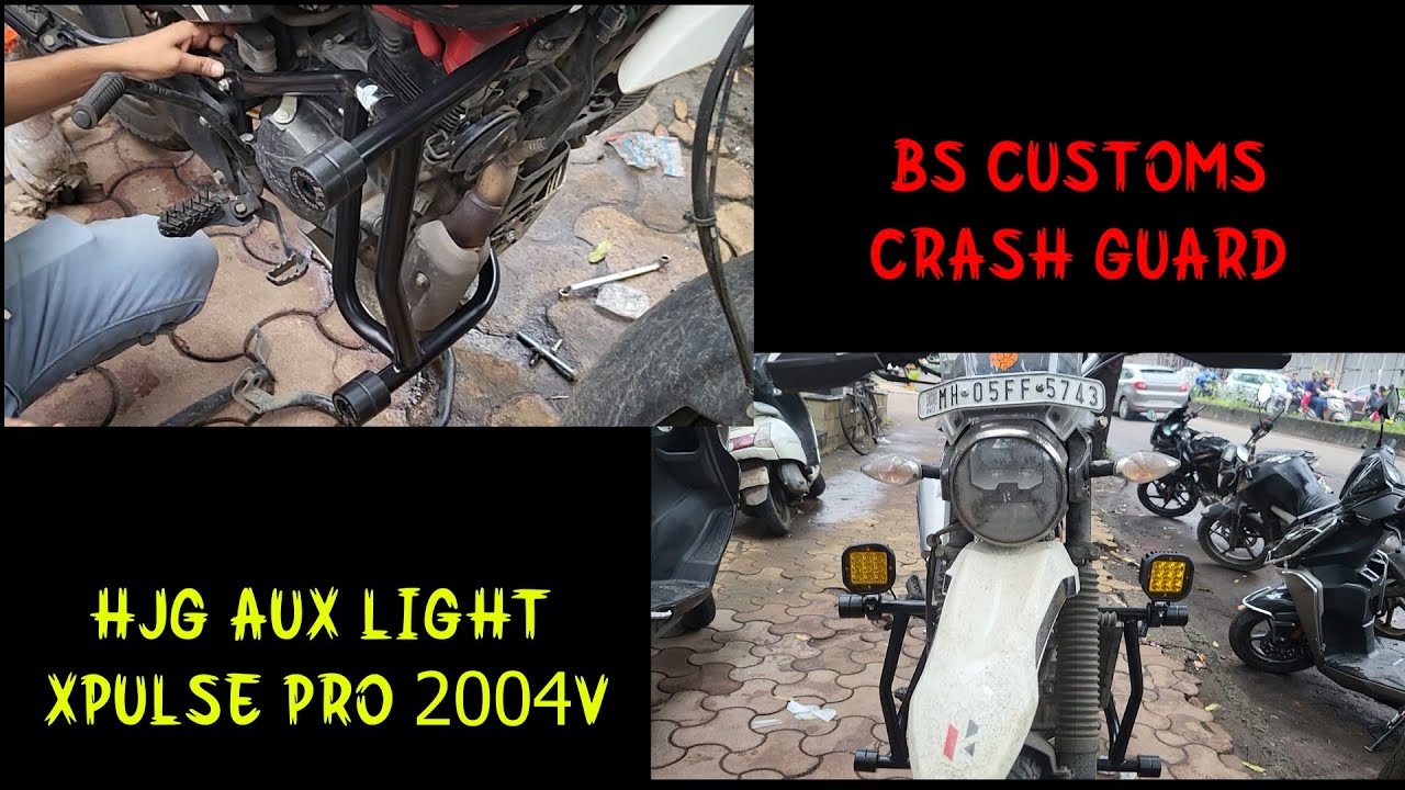 Hero Xpulse Pro 4V Crash Guard , Lights and Visor Extender | D05Riders ...