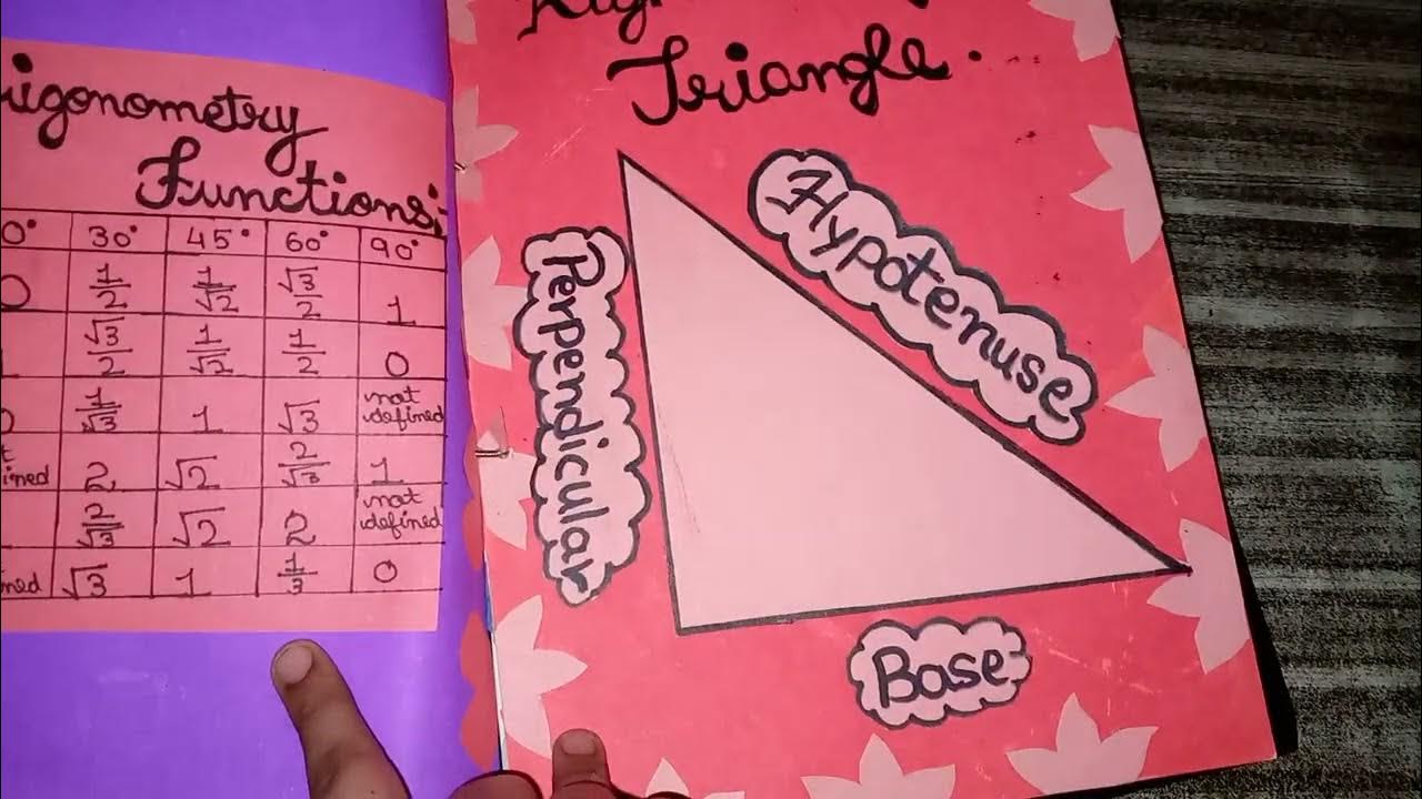 project file of maths on trigonometry class 10th - YouTube