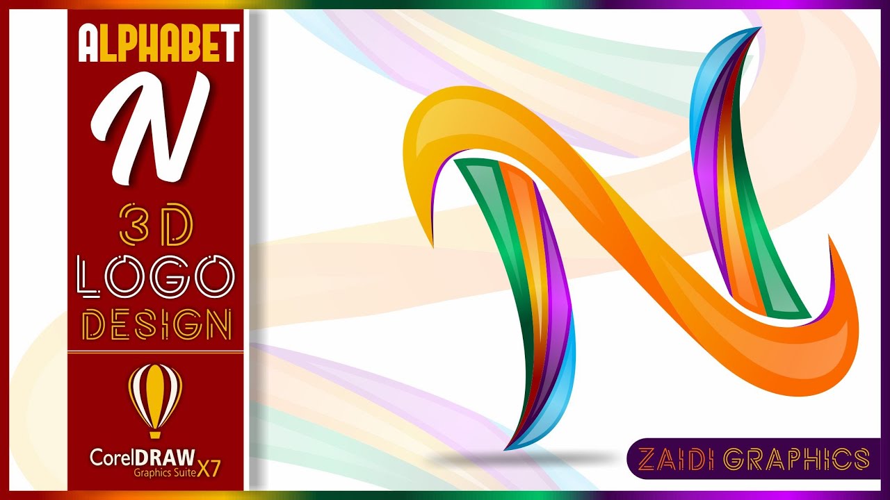 N logo Design - How to make N logo - Coreldraw Tutorial - YouTube