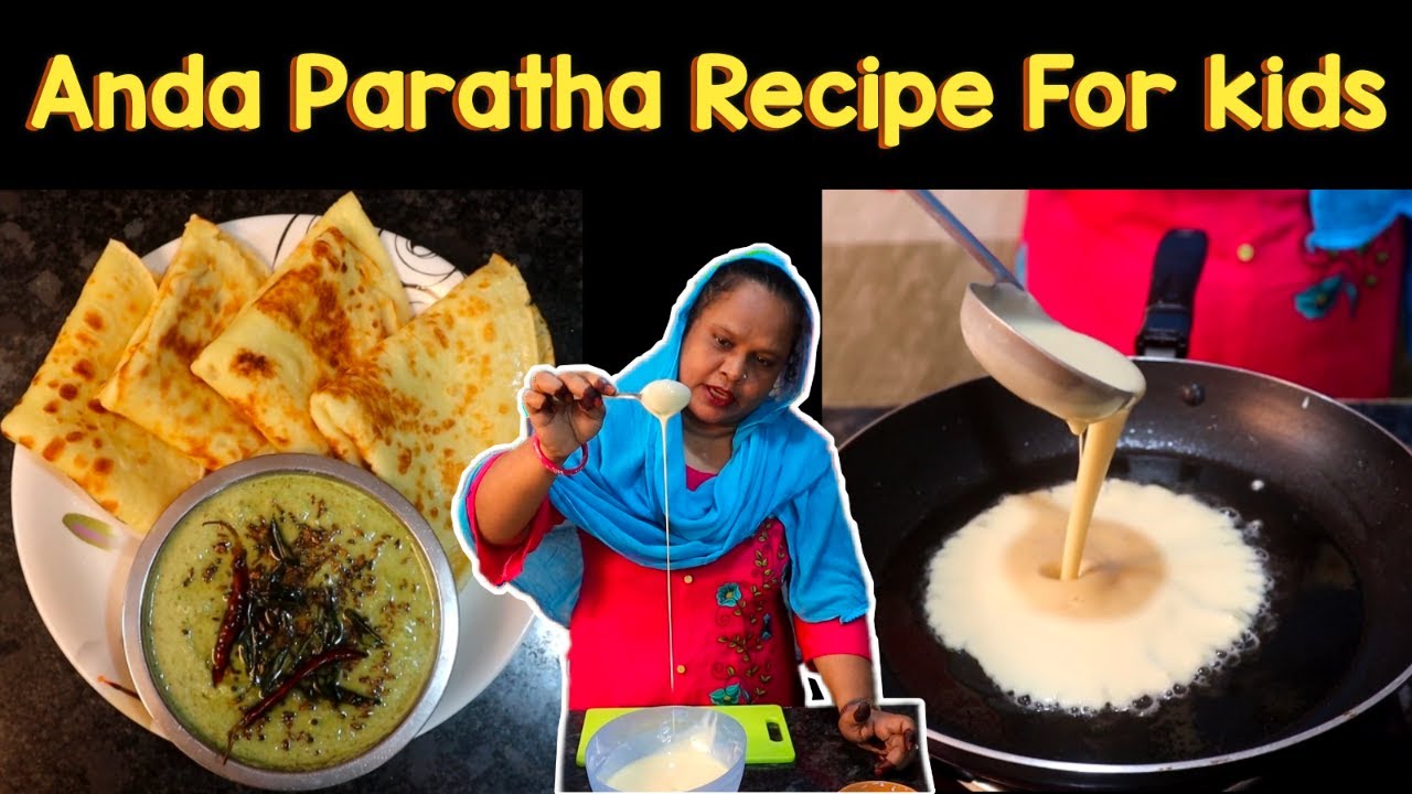 Anda Paratha With Coconut Chutney | Egg Paratha Recipe For Kids | Anda ...