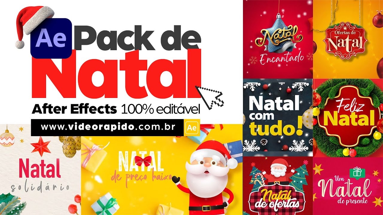 Template Natal After Effects / Pack completo com templates para o Natal ...