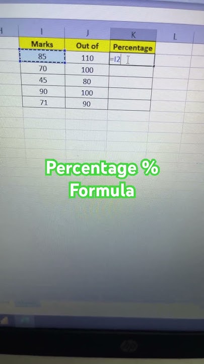 Calculate the percentage formula in Excel #shorts #excel #exceltips - YouTube