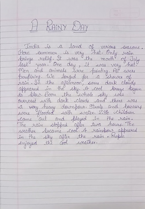 Essay Rainy day|| Paragraph #essay #paragraph - YouTube