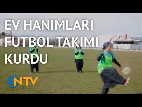 @NTV   Ev hanımlarından oluşan futbol takımı ilk antremanına çıktı