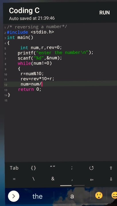 Reverse The Number In C Program Cprograming Coding Computertech98 Youtube