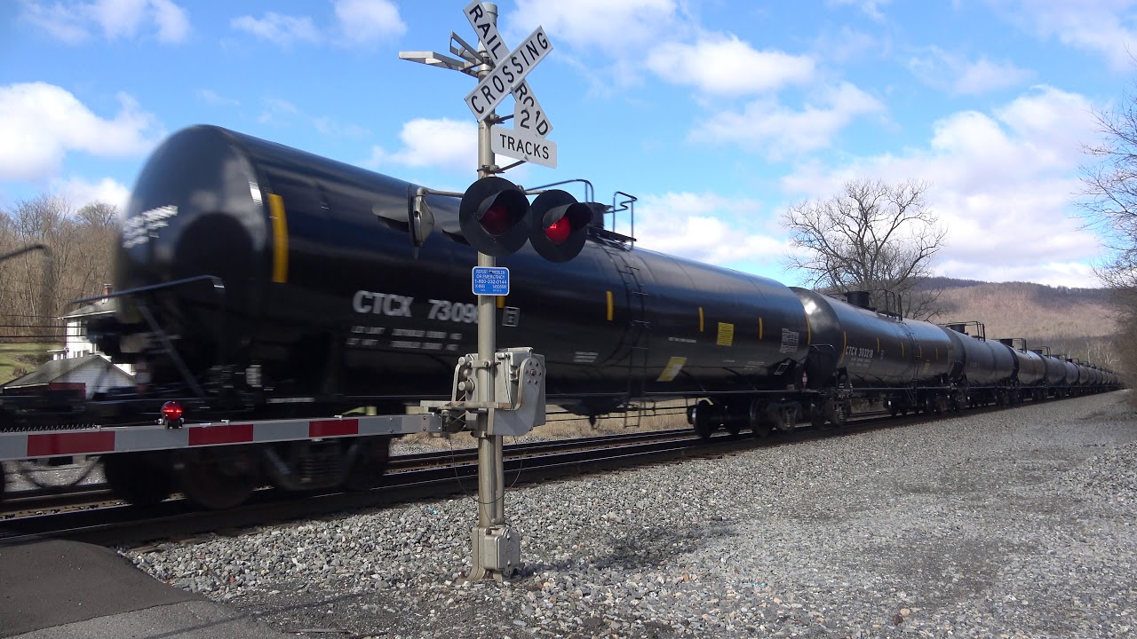 A CSX Westbound Ethanol train 4k - YouTube