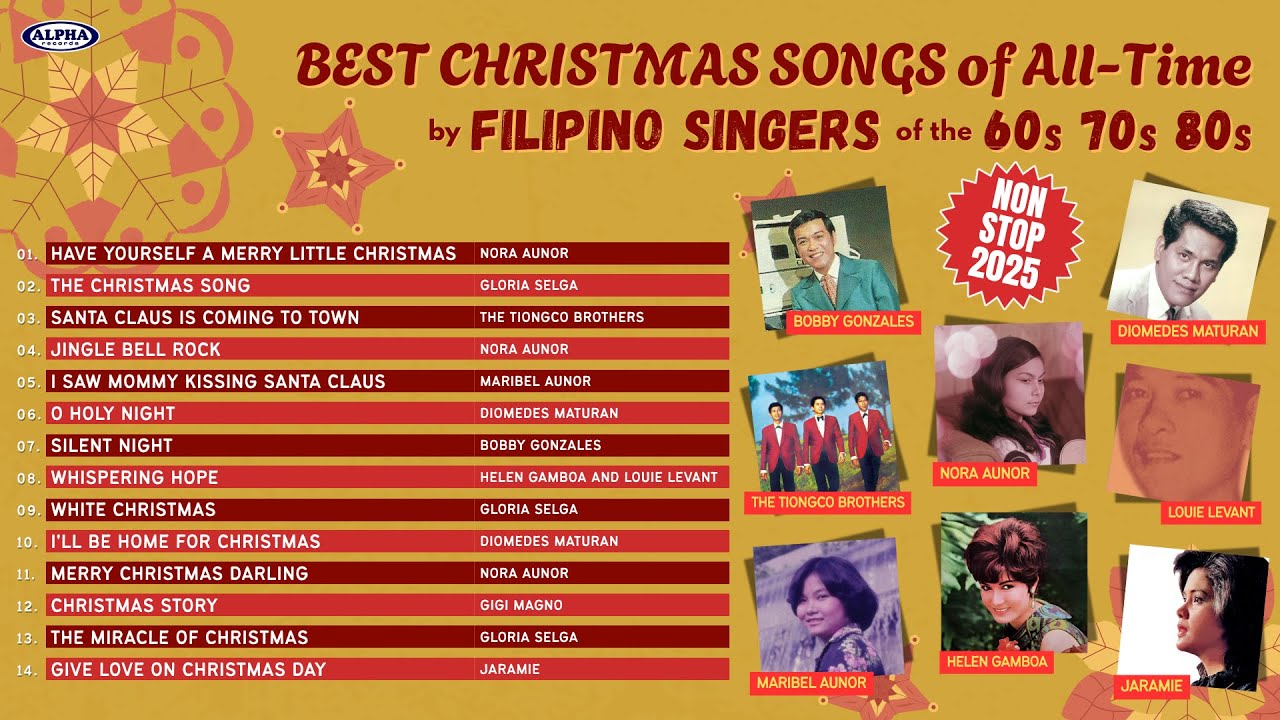 BEST CHRISTMAS SONGS of All-Time by FILIPINO SINGERS of the 60s 70s 80s ...