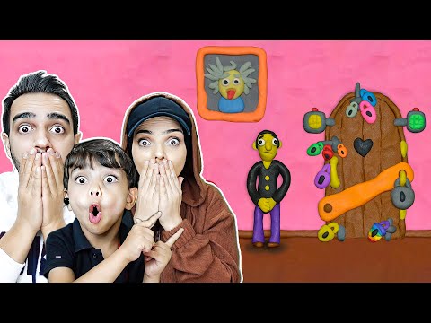 TUVALET KİLİTLİ HAMUR ADAM SIKIŞTI !! 😱 12 LOCKS Plasticine room