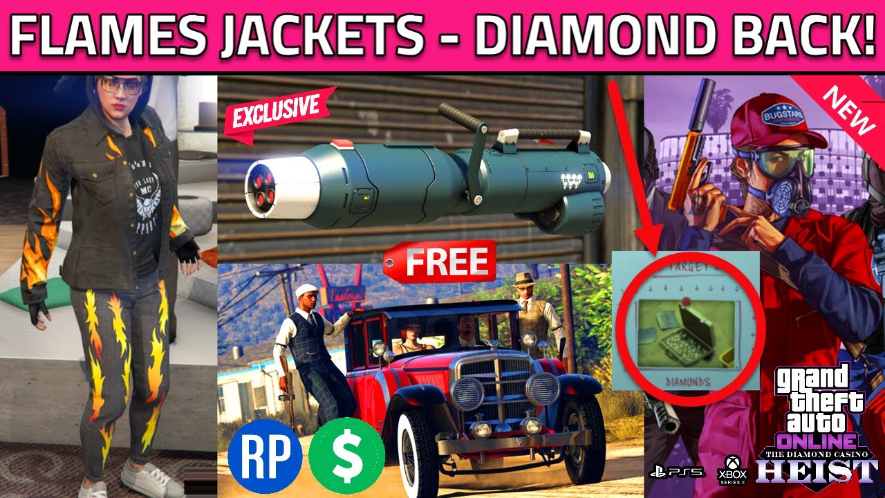 GTA 5 Online NEW Weekly Update Today! Flames Denim Jackets, DIAMONDS ...