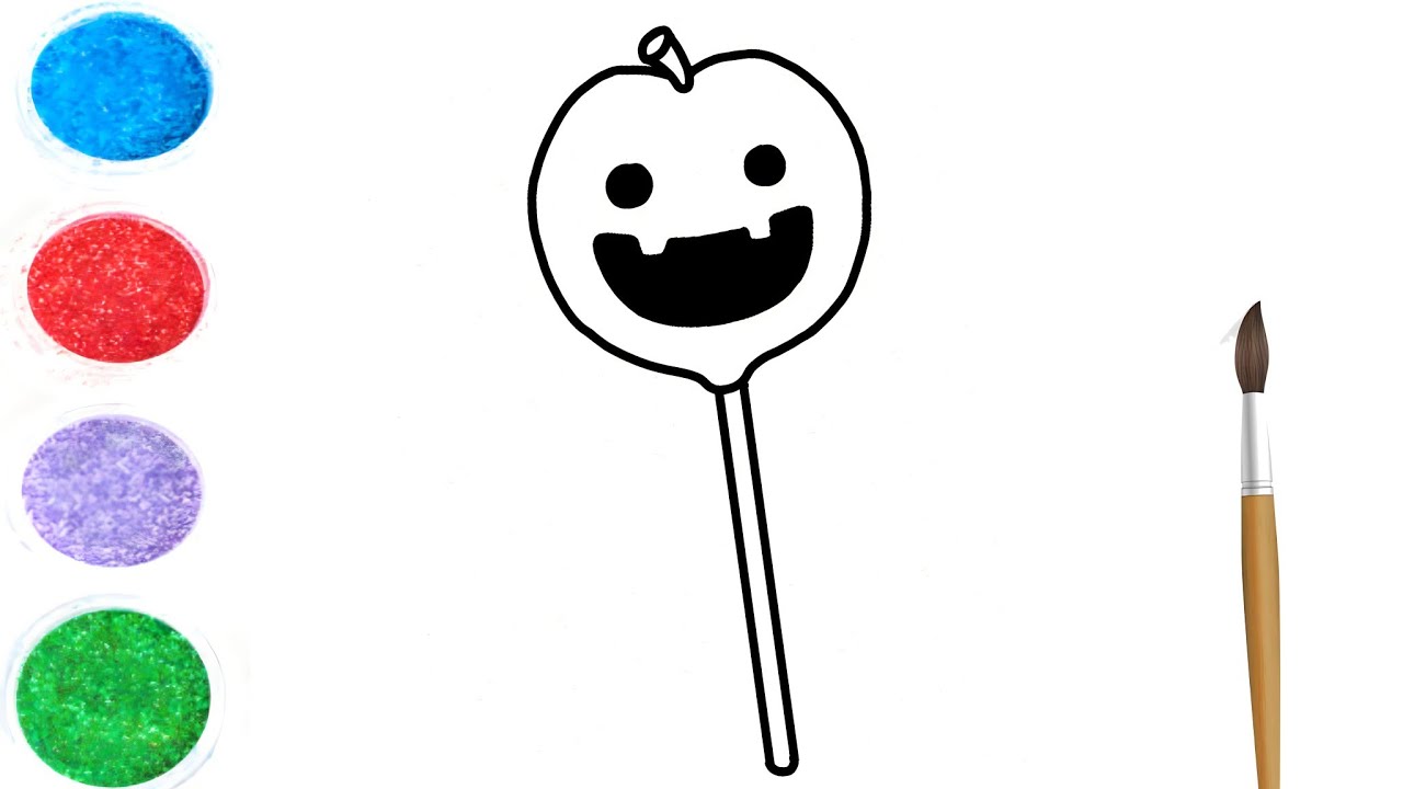 How To Draw A Halloween Cake Pop step by step || Cake pop Drawing and ...