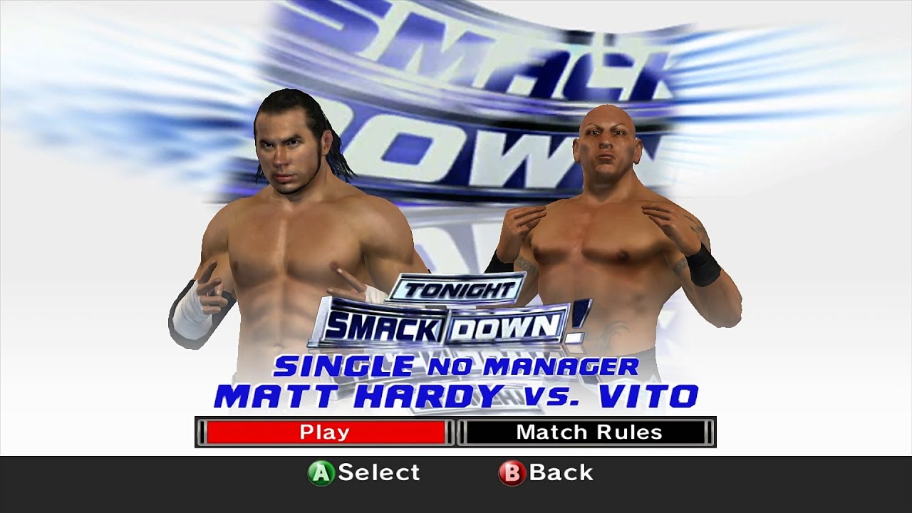 WWE SmackDown VS Raw 2007 Xbox360 - Matt Hardy VS Vito [2K][mClassic ...