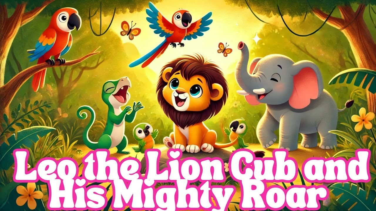 STORY FOR KİDS | Leo the Lion Cub and His Mighty Roar - YouTube