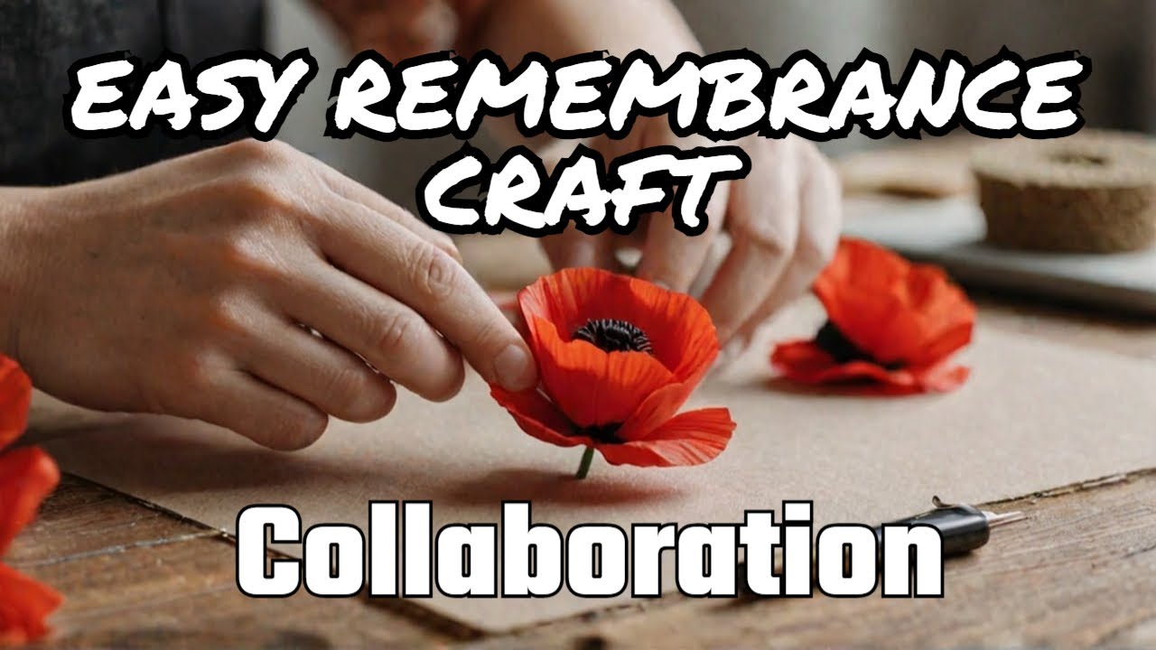 Remembrance day collaboration 2024 quick and simple craft #poppy - YouTube