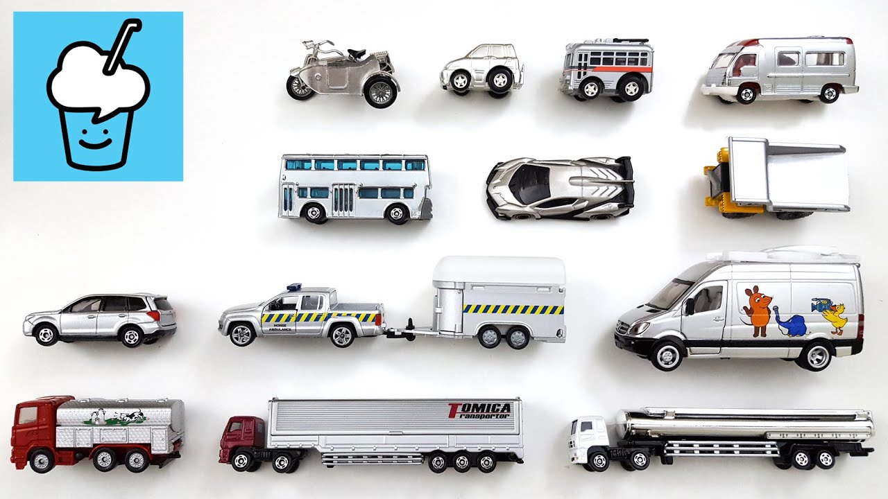 Silver Color toy cars collection - YouTube