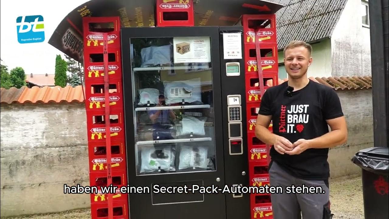 So funktioniert der Secret-Pack-Automat in Schlammersdorf - YouTube