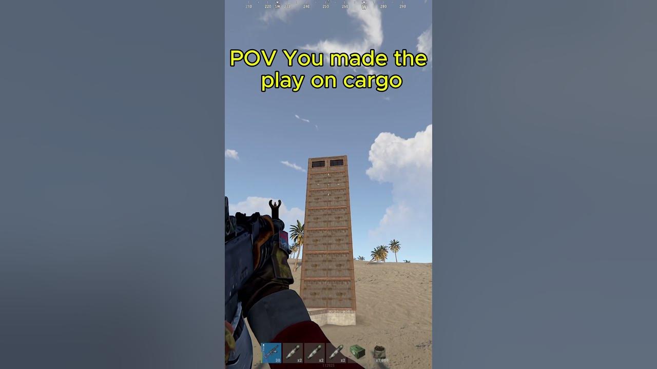 The best cargo play and you get back to your base... #rustcontent #rust #rustplayer #rustconsole ...