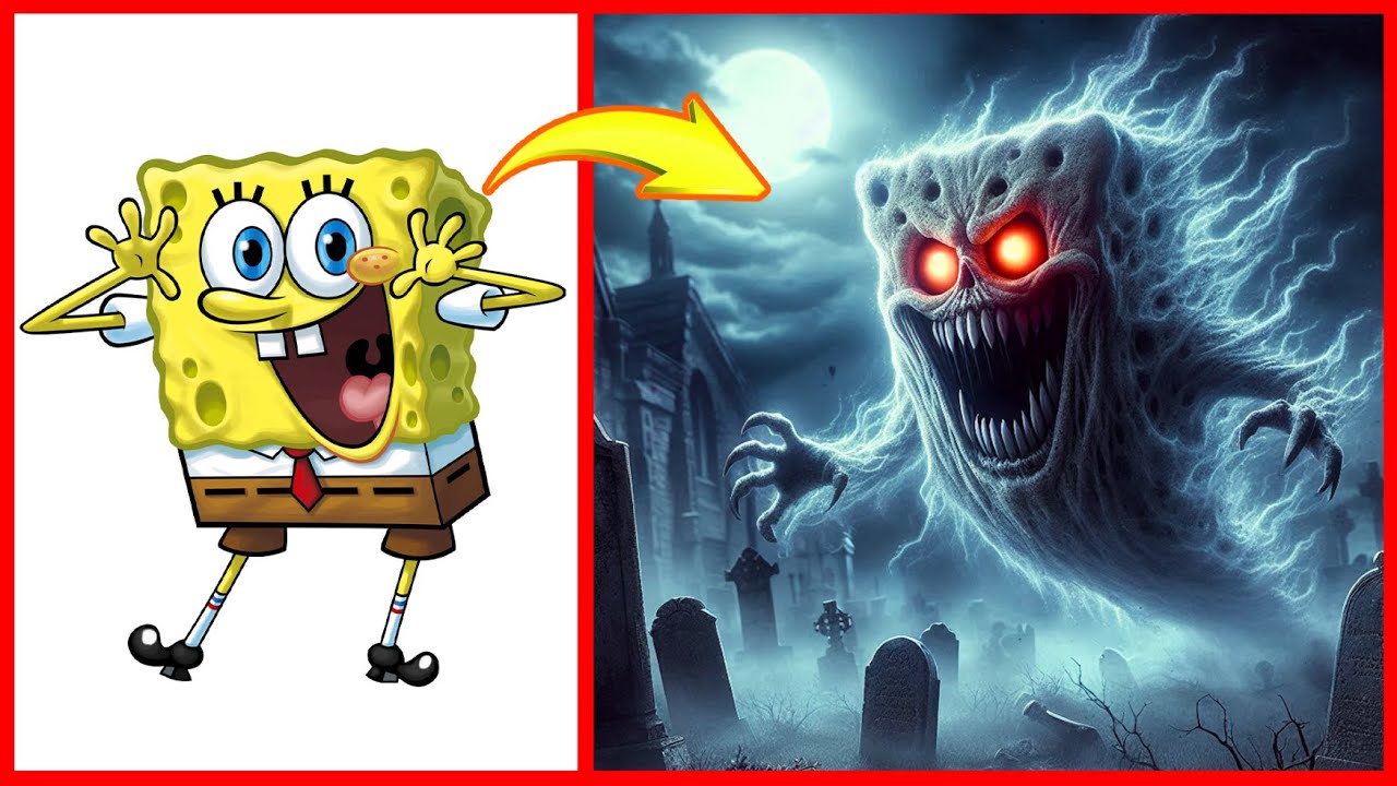 SpongeBob SquarePants as a Scary Ghost 👻😨 | All SpongeBob Characters ...