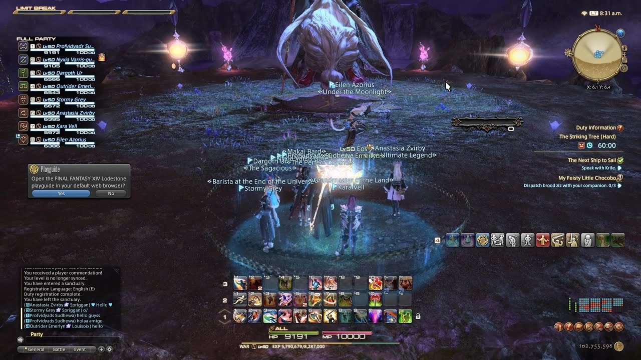 Final Fantasy XIV The Striking Tree Hard Trial Warrior Gameplay - YouTube