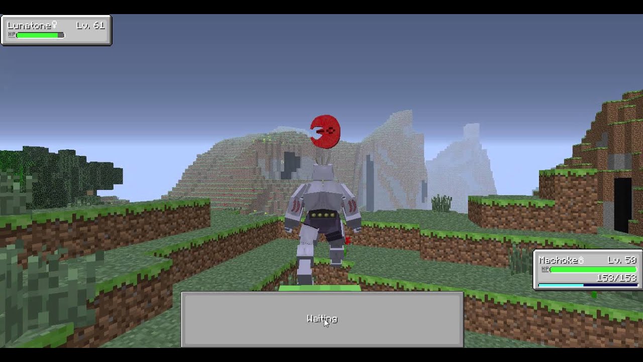 pixelmon #3 boss pokemon- lunatone! - YouTube