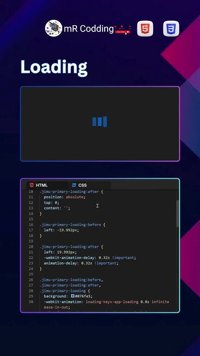 Create A Modern Css Loader Using Only Html And Css No Javascript Needed