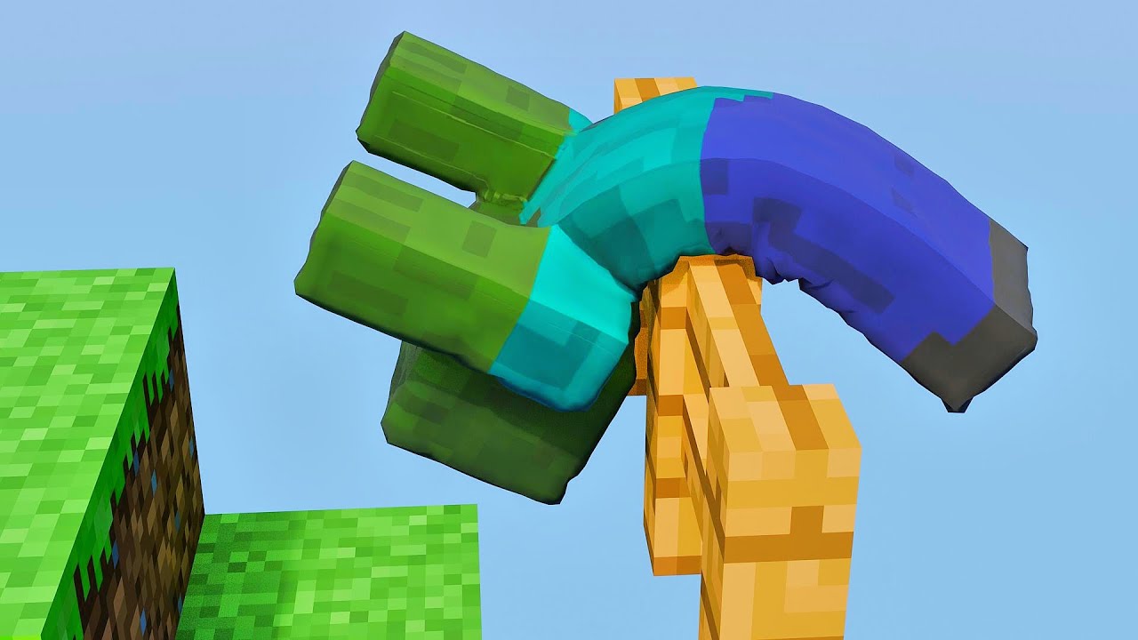 8 hours of Falling Zombie with relaxing Minecraft music - YouTube