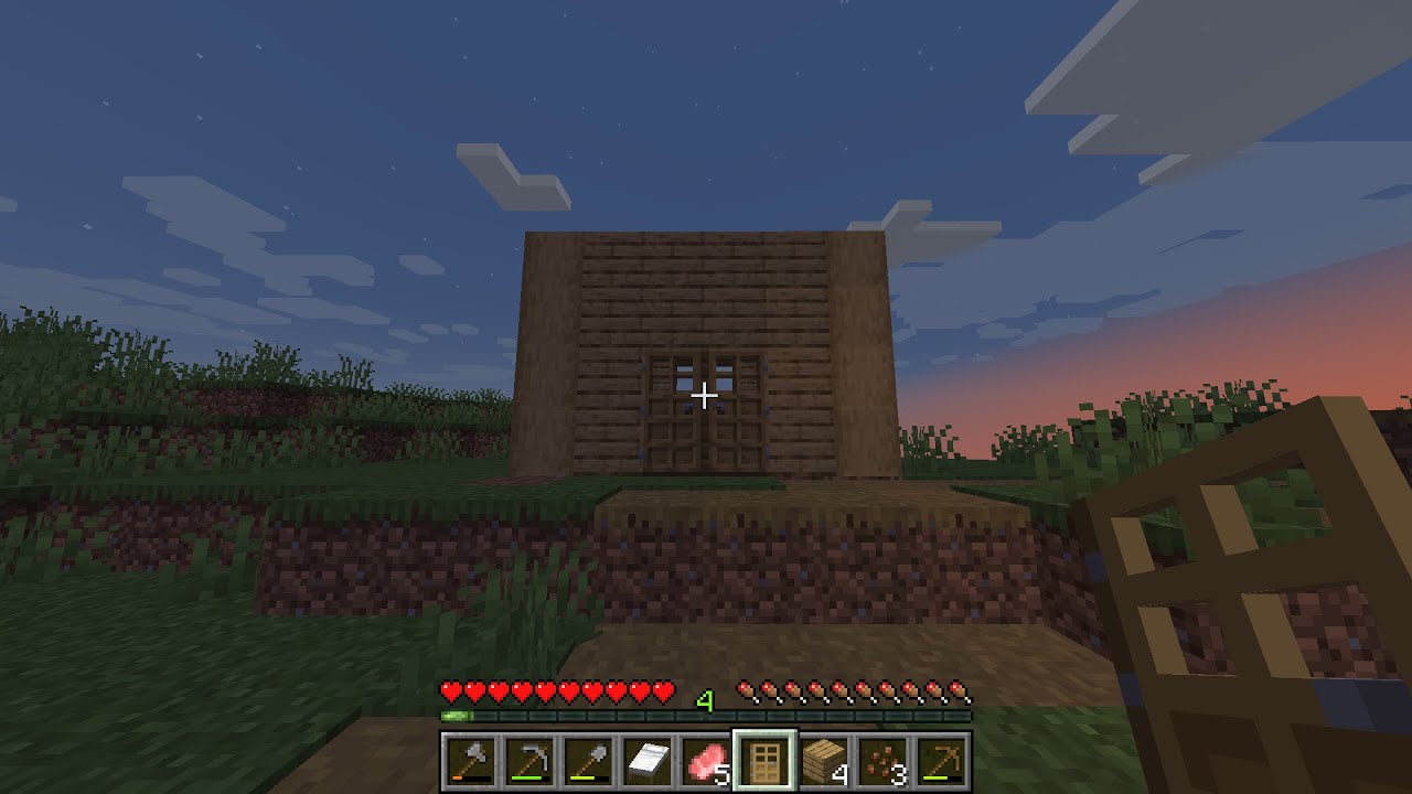 I built my first Minecraft house in survival - YouTube