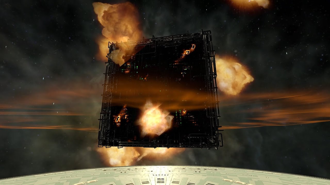 Borg Cube Destroyed! USS Enterprise 1701 D - Full Crew - Star Trek: Bridge Crew - Red Squadron ...