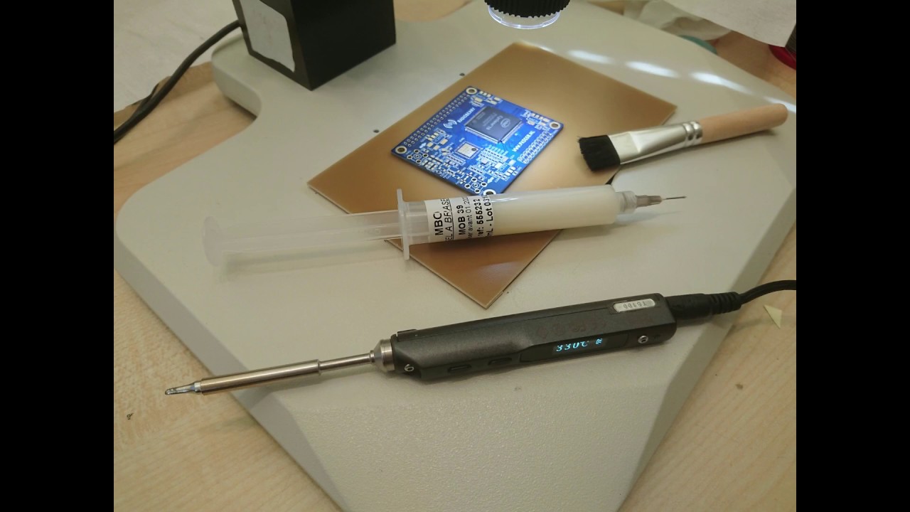 Soldering the FPGA for the radioberry - YouTube