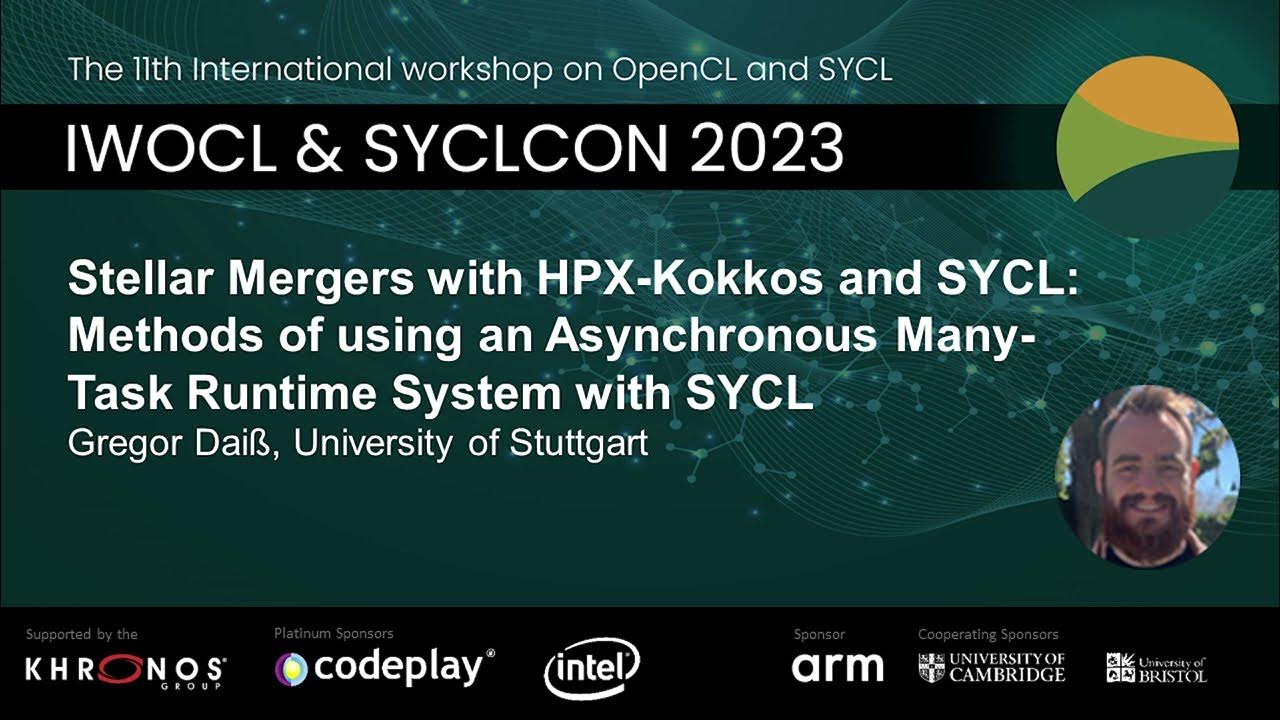 Stellar Mergers with HPX Kokkos & SYCL - Using an Asynchronous Many Task Runtime System with ...