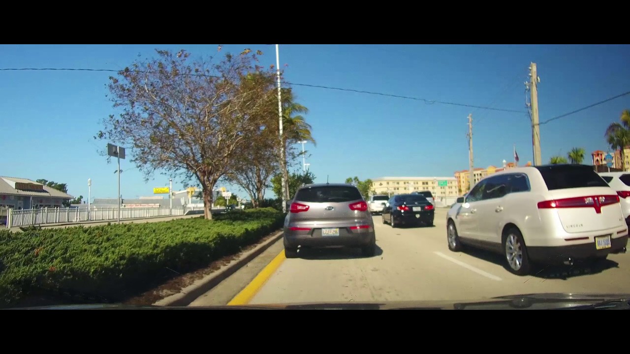 Driving in a traffic jam in season - US 41 - Naples, Florida - YouTube