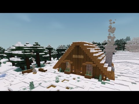 Minecraft - How To Build A Cozy Winter Cabin | Minecraft Easy Tutorial ...
