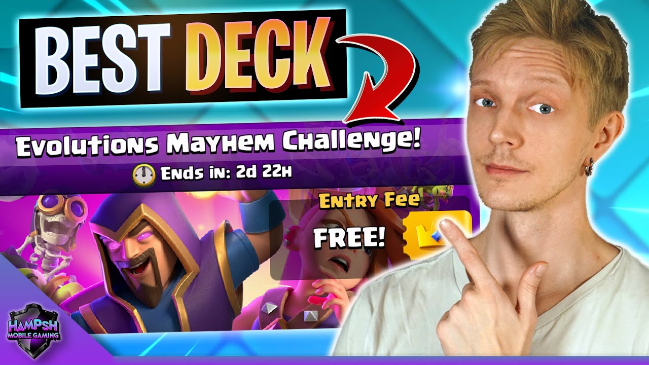 🔥BEST DECK for EASY 10 WINS in Evolution Mayhem Challenge! 💪 | Clash Royale - YouTube