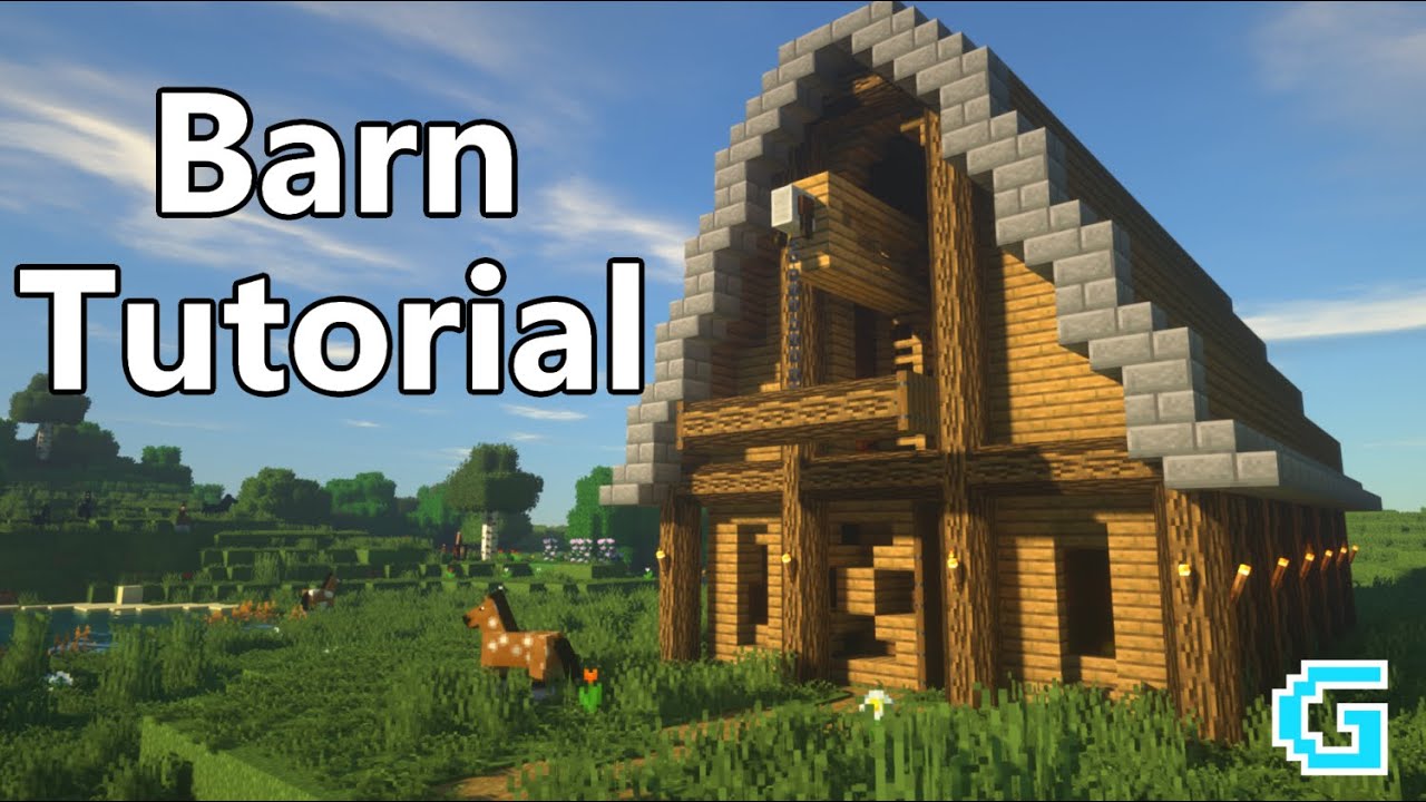 Minecraft barn tutorial!🚜 - YouTube