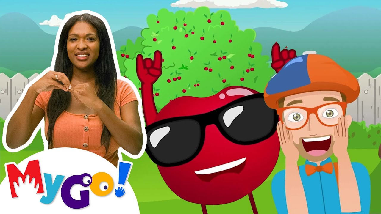 Let's Pick Cherries! | Blippi Songs in Sign Language | ASL Kids Videos ...