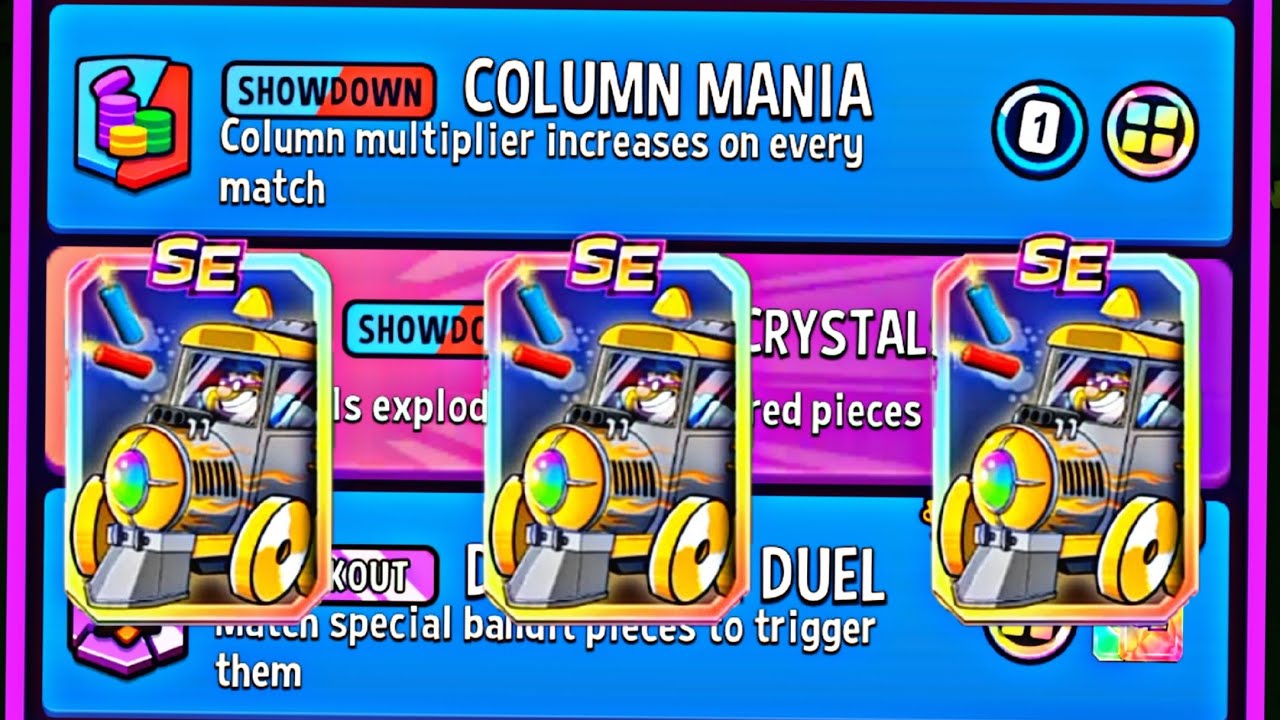 Show down column mania square matches & knockout daily mode match ...