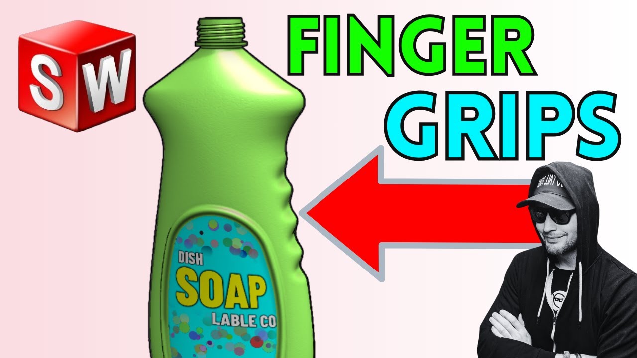 HOW TO MODEL FINGER GRIPS - SolidWorks Intermediate Tutorial - YouTube